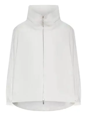 MOORER High-neck Zip Jacket - White