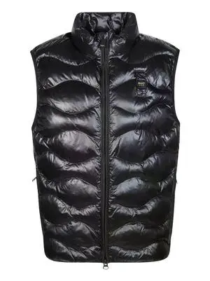 BLAUER. Quilted Zip Gilet - Black