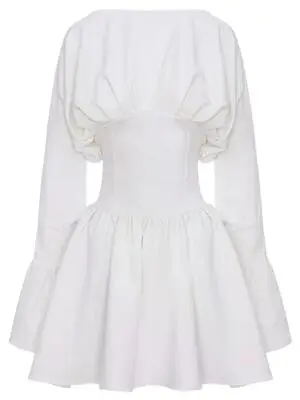 HAMZA Nyssa Cloth Dress - White