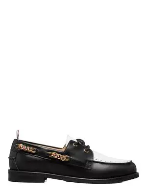 Thom Browne Chain-detailed Loafers - Black