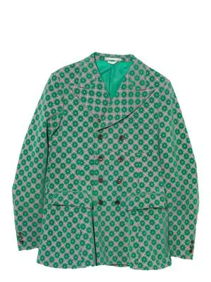 Comme Des Garçons Floral-print Blazer - Green