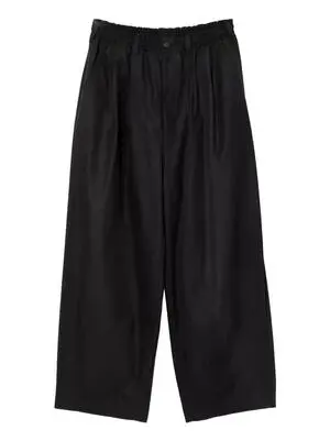 Comme Des Garçons Cotton Wide-leg Trousers - Black