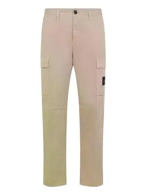 Stone Island Logo-patch Cargo Trousers - Neutrals