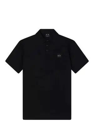 Armani Exchange Logo-detail Polo Shirt - Black