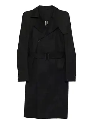 Rick Owens Button-fastening Trench Coat - Black