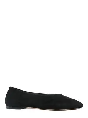 TOTEME Suede Ballerina Shoes - Black