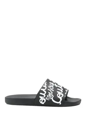 Versace Printed Slides - Black