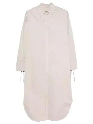 Agnona Cuff-tie Midi Shirt Dress - Neutrals