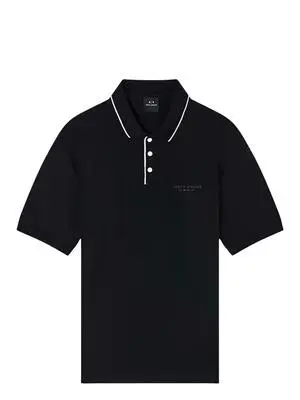 Armani Exchange Short-sleeve Polo Shirt - Black