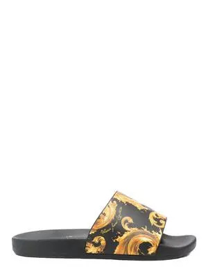 Versace Baroque-print Slides - Black