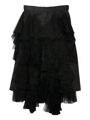 Noir Kei Ninomiya Ruffled Skirt - Black