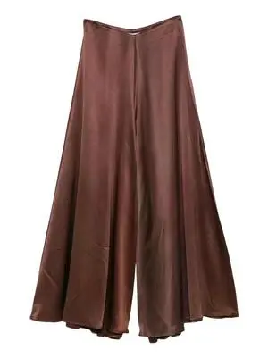 RUOHAN Silk Wide-leg Trousers - Red
