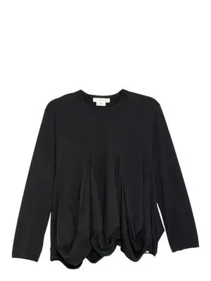 Comme Des Garçons Pleated T-shirt - Black