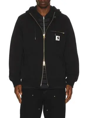 Sacai X Carhartt Wip Cotton Jersey Hoodie - Black