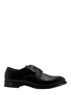DOUCAL'S Leather Lace-up Shoe - Black