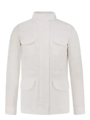 Loro Piana Traveller Lady Field Linen Jacket - White