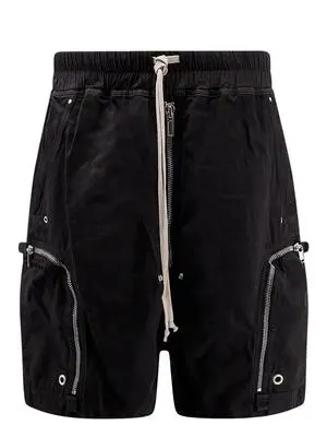 Rick Owens Denim Cargo Bermuda Shorts - Black