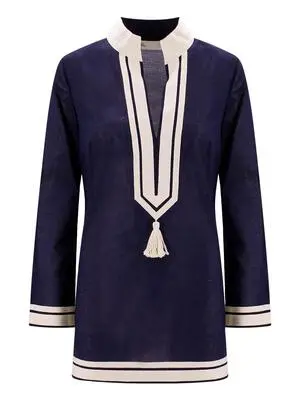 Tory Burch Cotton Tunic - Blue