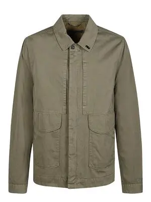 MASSIMO OSTI STUDIO Overshirt Cotton Blend Jacket - Beige