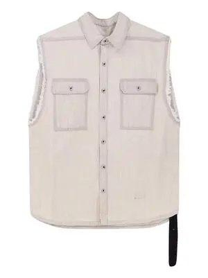 Rick Owens Sleeveless Denim Jacket - White