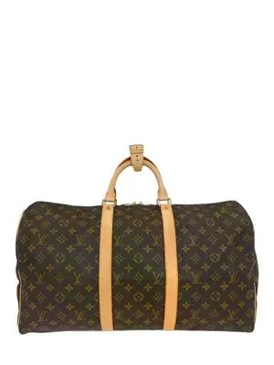 LOUIS VUITTON 2002 50 Keepall Monogram Duffle Bag - Brown