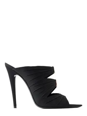Saint Laurent Emilie Crystal-embellished Mules - Black