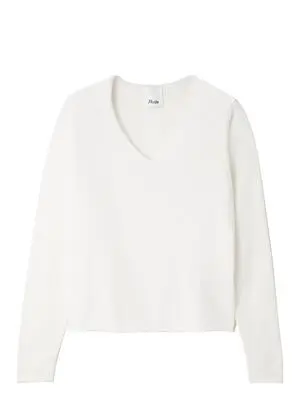 ALLUDE Cotton And Cashmere-blend Sweater - Neutrals