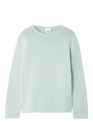 ALLUDE Cotton And Cashmere-blend Sweater - Green