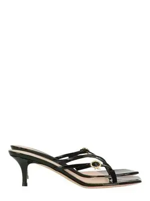 GIANVITO ROSSI Logo Detail Sandals - Black