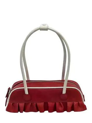 MARGESHERWOOD X Peanuts Crinkle Piping Boston Bag - Red