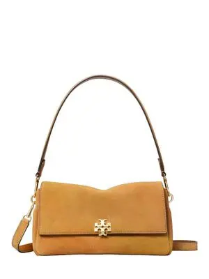 Tory Burch Small Charlie Suede Shoulder Bag - Neutrals