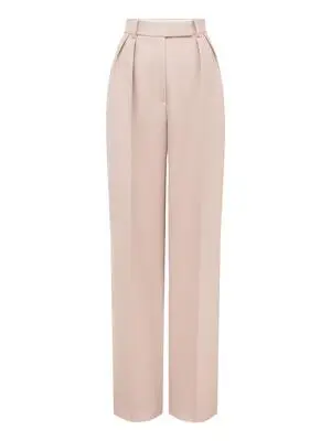 Alex Perry Tailored Wool Trousers - Nude
