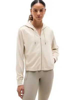 Athleta Seasoft Crop Full Zip - Zephyr