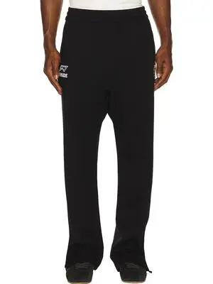 Rhude Lago Hamptons Track Pant In Black - Black  White  & Red
