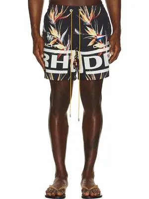 Rhude Regatta Club Hawaiian Swim Short - Multi & White
