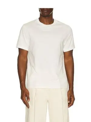 FRAME Light Cotton Tee In White - Off White