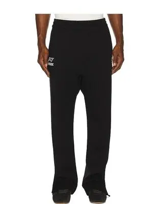 Rhude Lago Hamptons Track Pant In Black - Black  White  & Red