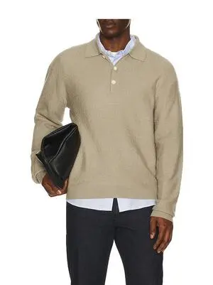 FRAME Polo Sweater - Warm Grey