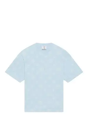 Casablanca Applique Monogram Oversized Short Sleeve T-shirt - Blue