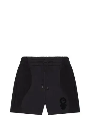 Casablanca Squash Logo Flock Print Sweatshorts - Black