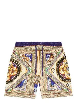 Casablanca Plafond Orne De Musique Silk Shorts - Multicolor