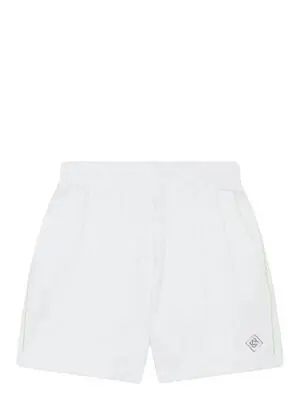 Casablanca Towelling Monogram Short - White
