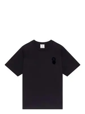 Casablanca Squash Logo Flock Short Sleeve T-shirt - Black
