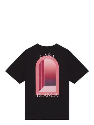 Casablanca Pink Arches Short Sleeve T-shirt - Black