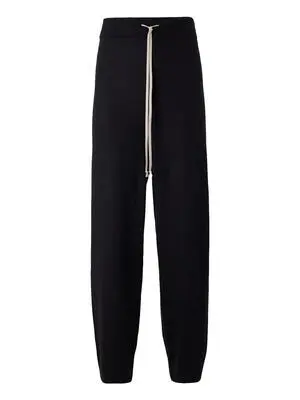 Rick Owens Tapered Boiled-cashmere Sweatpants - Black
