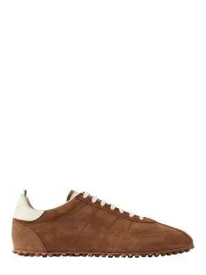 Officine Creative Repertoire 001 Leather-trimmed Suede Sneakers - Brown