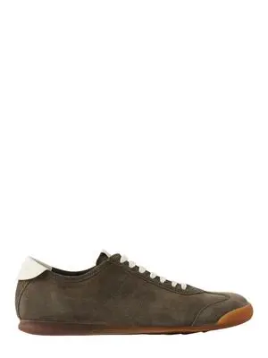Officine Creative Hazel 001 Leather-trimmed Suede Sneakers - Green