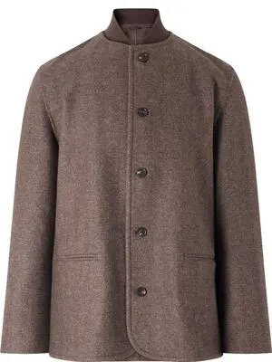 Loro Piana Chilton Herringbone Virgin Wool And Cashmere-blend Jacket - Brown
