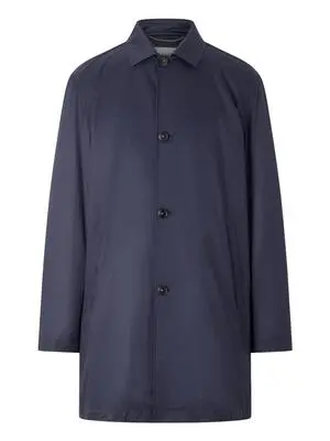 Canali Microfibre Coat - Blue
