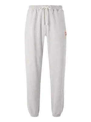 CHERRY LOS ANGELES Western Athletic Embroidered Cotton-blend Jersey Sweatpants - Gray